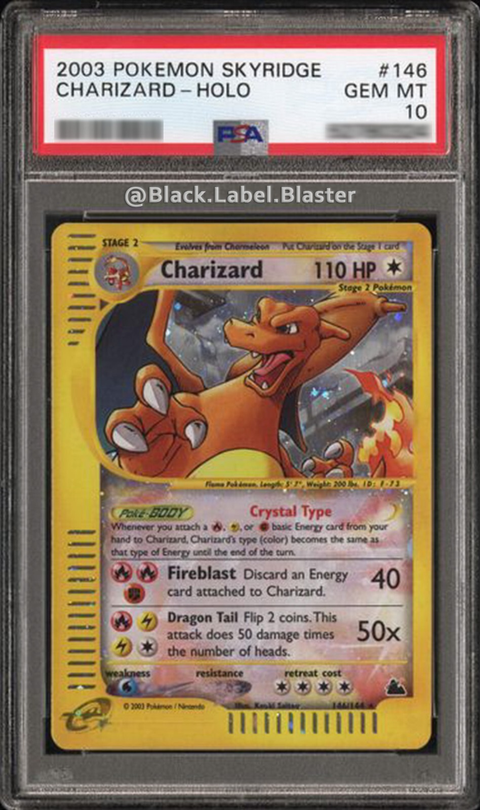 2003 Pokemon Skyridge Crystal Charizard Holo Card #146 - PSA 10 | eBay