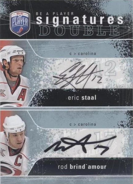 2007-08 Upper Deck Be a Player - Signatures Double #2S-BS Eric Staal ...