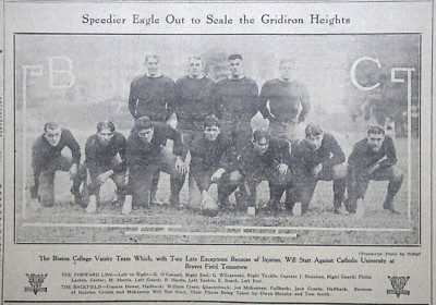1925 Sports Page - Boston College Varsity Football Team Photo | eBay