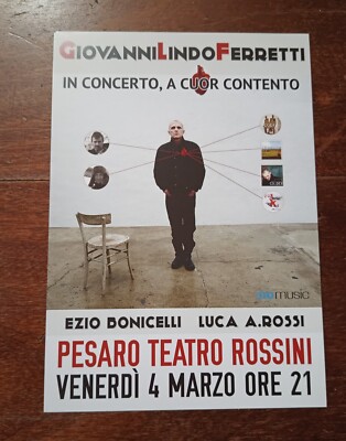 GIOVANNI LINDO FERRETTI IN CONCERTO A CUOR CONTENTO CARTOLINA POSTCARD ...