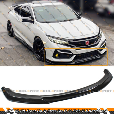 2017-2021 Honda Civic SI Hatchback FK5 JDM V2 1PC Front Bumper Lip ...