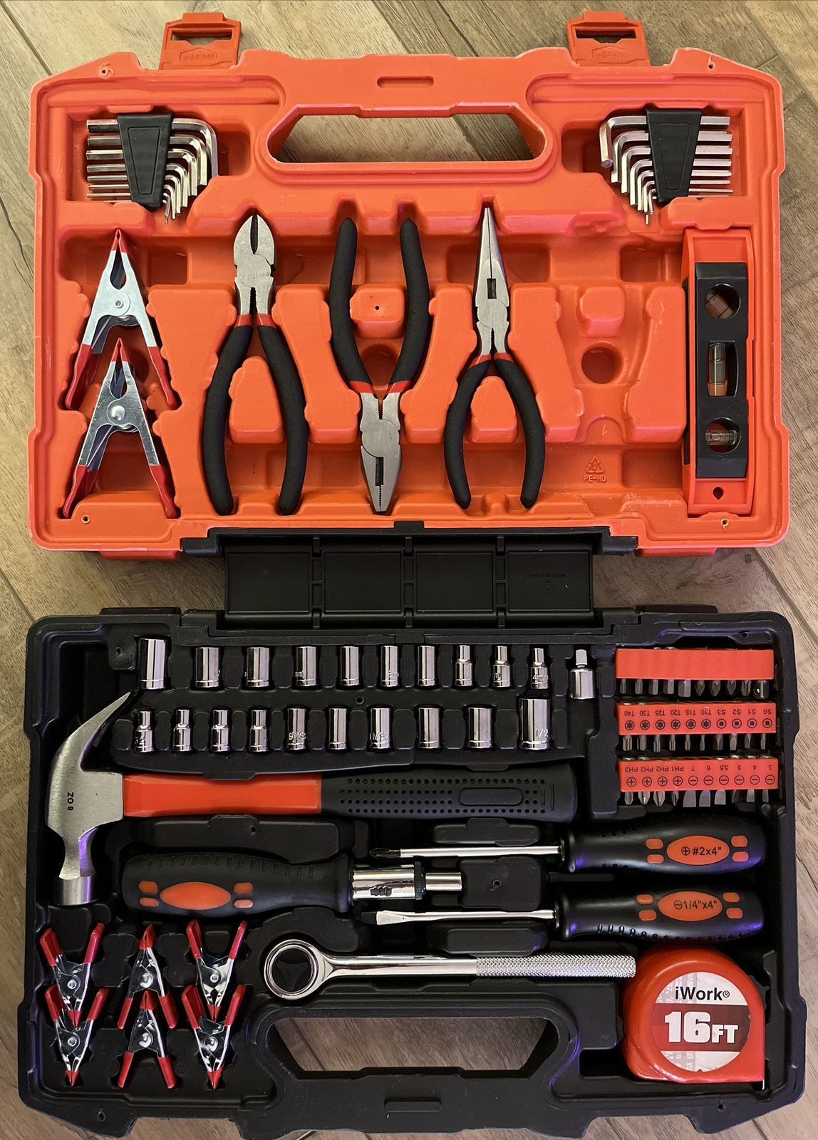 IWORK 90-Piece Tool Set - OPEN BOX/NEW / (1) 6IN SLIP JOINT PLIERS ...