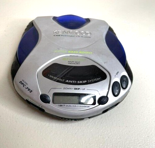 Vintage Kenwood DPC-792 CD Player Portable Walkman 1990s 2000s Blue ...