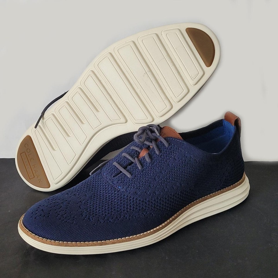 Cole Haan Shoes Model C27960 size 8.5 blue Wing Toe oxford sneakers ...