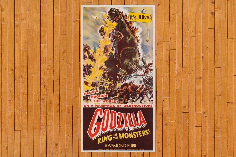 1956 Godzilla Vintage Horror Movie Poster Print Style D 24x12 9mil ...