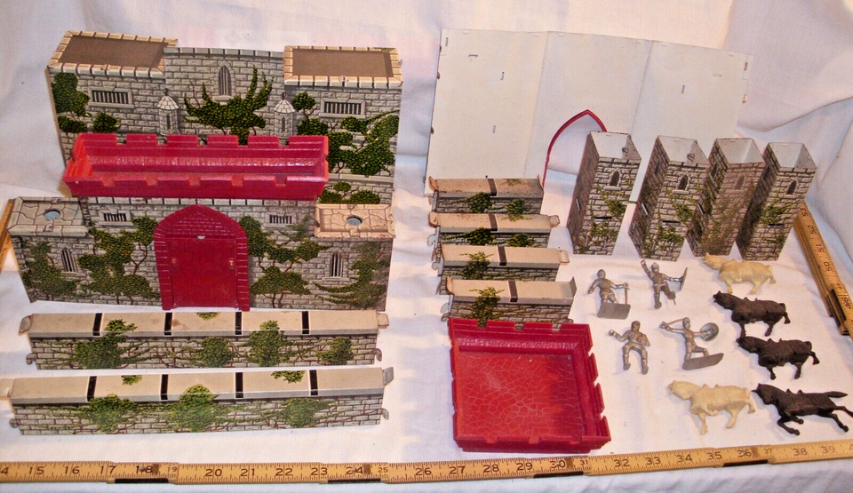 MARX MEDIEVAL CASTLE FORT PLAY SET 1950s BOXED! | eBay