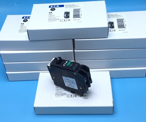 Lot of 10 Circuit Breaker Eaton BRP115AF 15 Amp 1 Pole 120V AFCI Plug ...