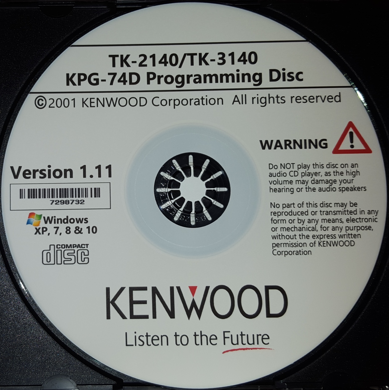 Kenwood KPG-74D Software Version 1.11 for TK-2140 and TK-3140 for sale ...