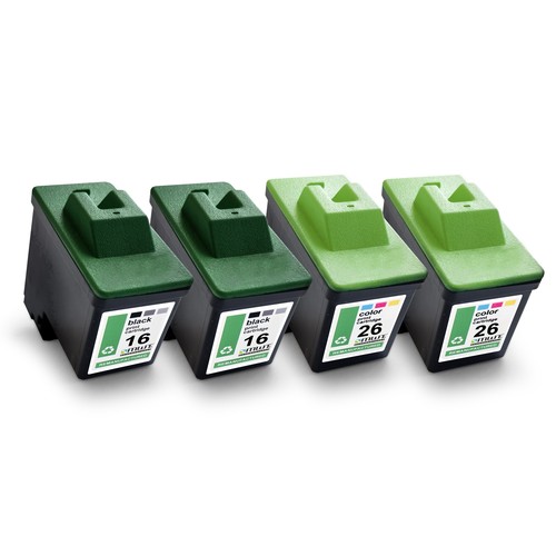 4x Cartridges for Lexmark Z25 X75 X1150, No. 16/17 26/27 CMYK ...