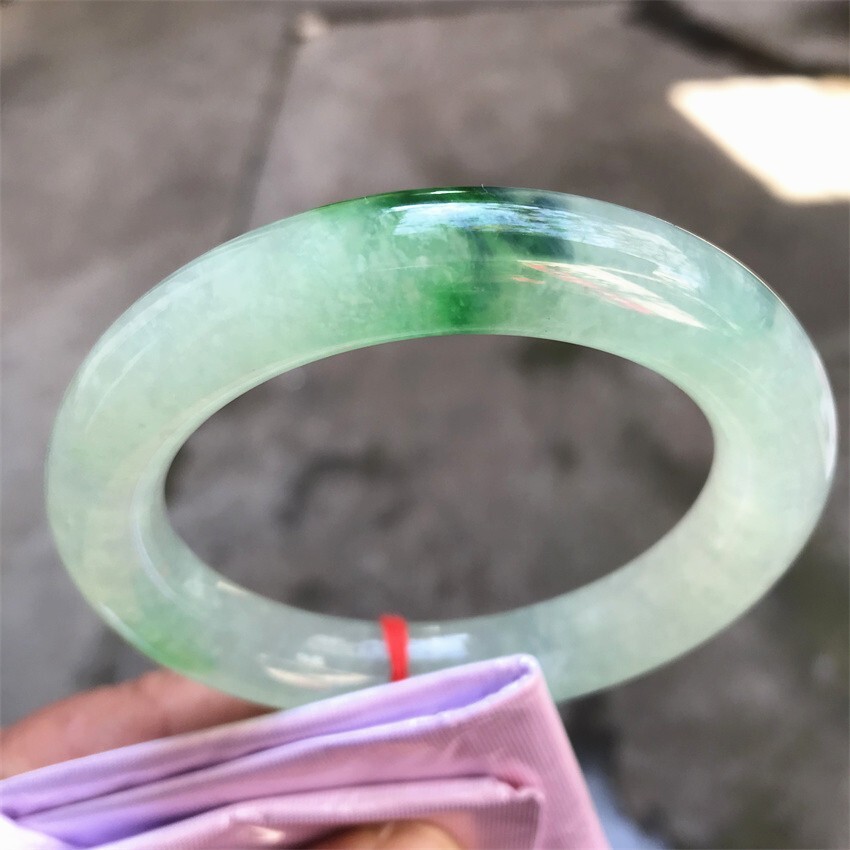 60mm Natural Ice Green Jadeite Jade Bracelet Burma Emerald Jadeite Jade ...