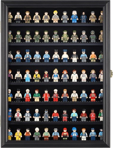 LARGE Minifigures Display Case LEGO Toy Wall Shelf Cabinet Bathroom ...