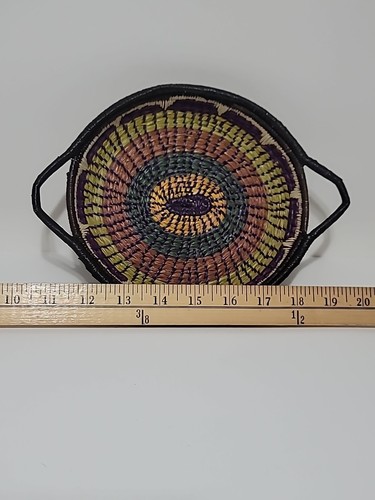 Small Trinket Key Coin Basket Purple Weave | eBay