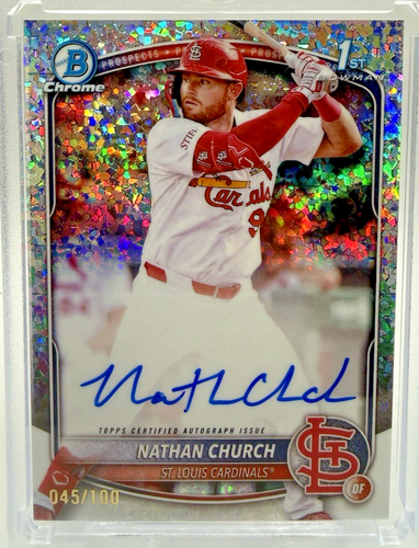 2025 Bowman Chrome Prospect Mini-Diamond Refractor /100 Nathan Church ...