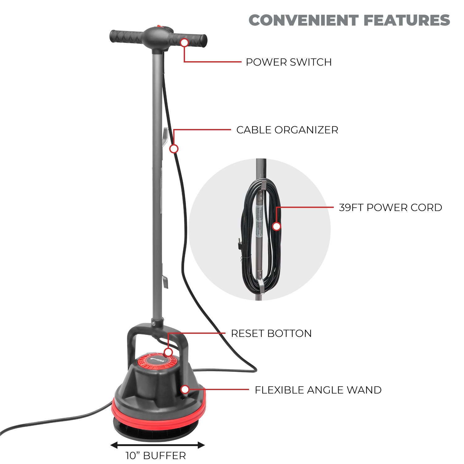 Electric Floor Scrubber Cleaner Buffer Polisher Machine Tile Cement ...
