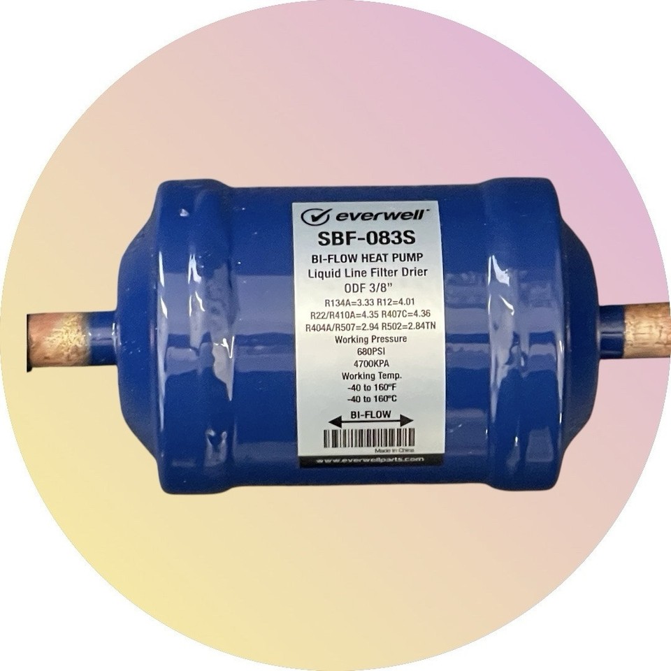 Bi Flow Filter Drier for Heat Pump,3/8" SAE Sweat Liquid Line Filter ...