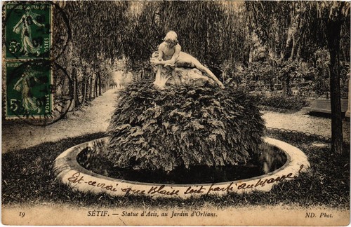 CPA AK SETIF STATUE D'ACIS AU JARDIN D'ORLEANS ALGERIA (1435299) | eBay.de