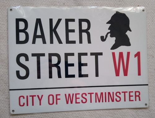 Sherlock Holmes Baker Street W1 City of Westminster Metal Sign 11.75 x ...
