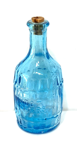 Vintage Root Bitters Blue Glass Miniature Bottle Collectible 3 Inches ...