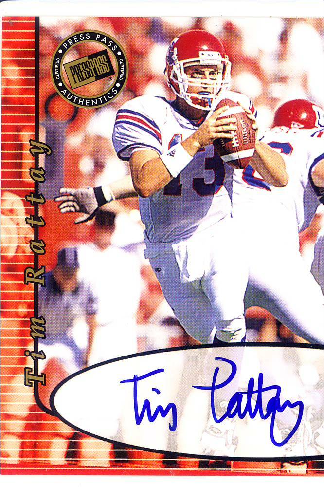 tim rattay rc rookie draft auto autograph louisiana la tech college ...