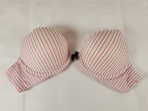 Body By Victoria's Push-Up Bra Padded 32B Pink White Black Striped ...