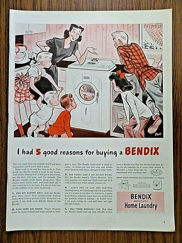 1947 Du Barry by Hudnut Ad Who is She? 1947 Bendix Automatic Washer Ad ...