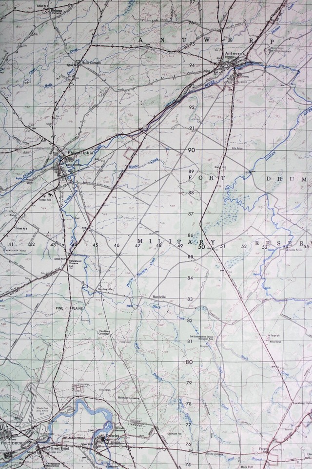 ANTWERP NEW YORK QUADRANT U.S. GEOLOGICAL SURVEY TOPOGRAPHIC ROAD MAP ...
