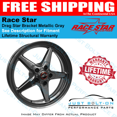 Race Star 92 Drag Star Bracket Metallic Gray 18x5 5x115BC 2.00BS - 92 ...