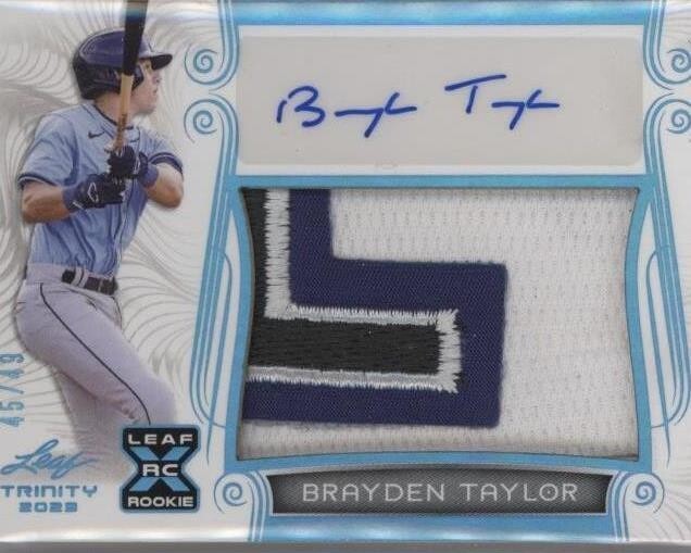 2023 Leaf Trinity - Patch Autographs Brayden Taylor #PA-BT2 Spectrum ...