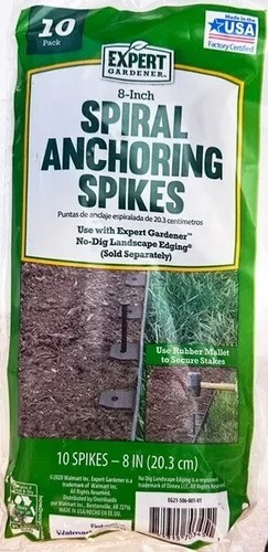 SEALED Expert Gardener No-Dig Nylon Anchor Spike 10 Spikes per Pack 8 ...