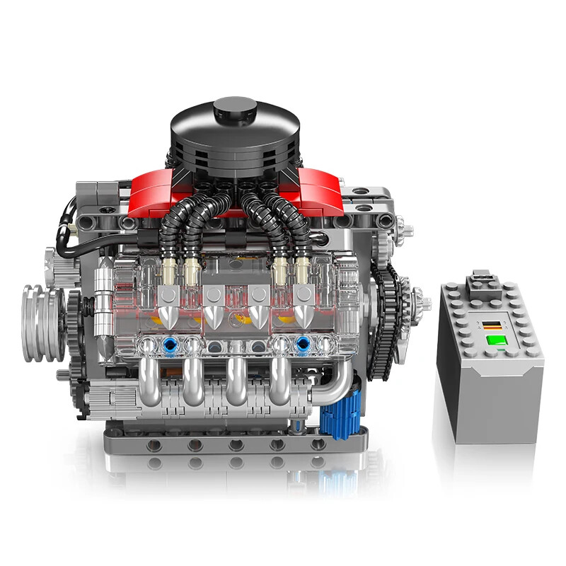 Mould King 10171 LSX454 V8 Engine Building Blocks Sets 8-Cylinder Car ...