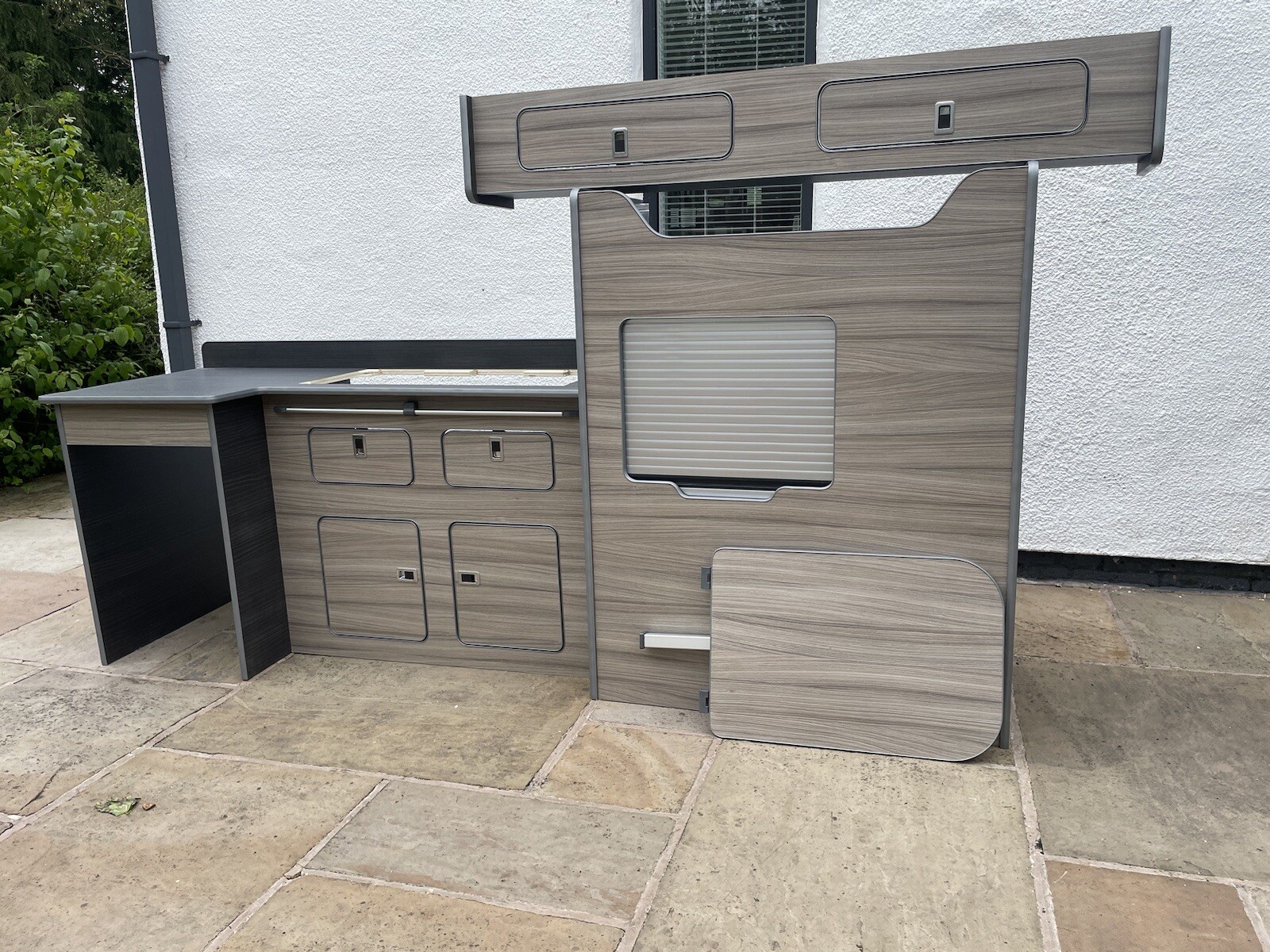 LWB Camper Conversion Plywood Kitchen Unit Transporter Vivaro Traffic ...