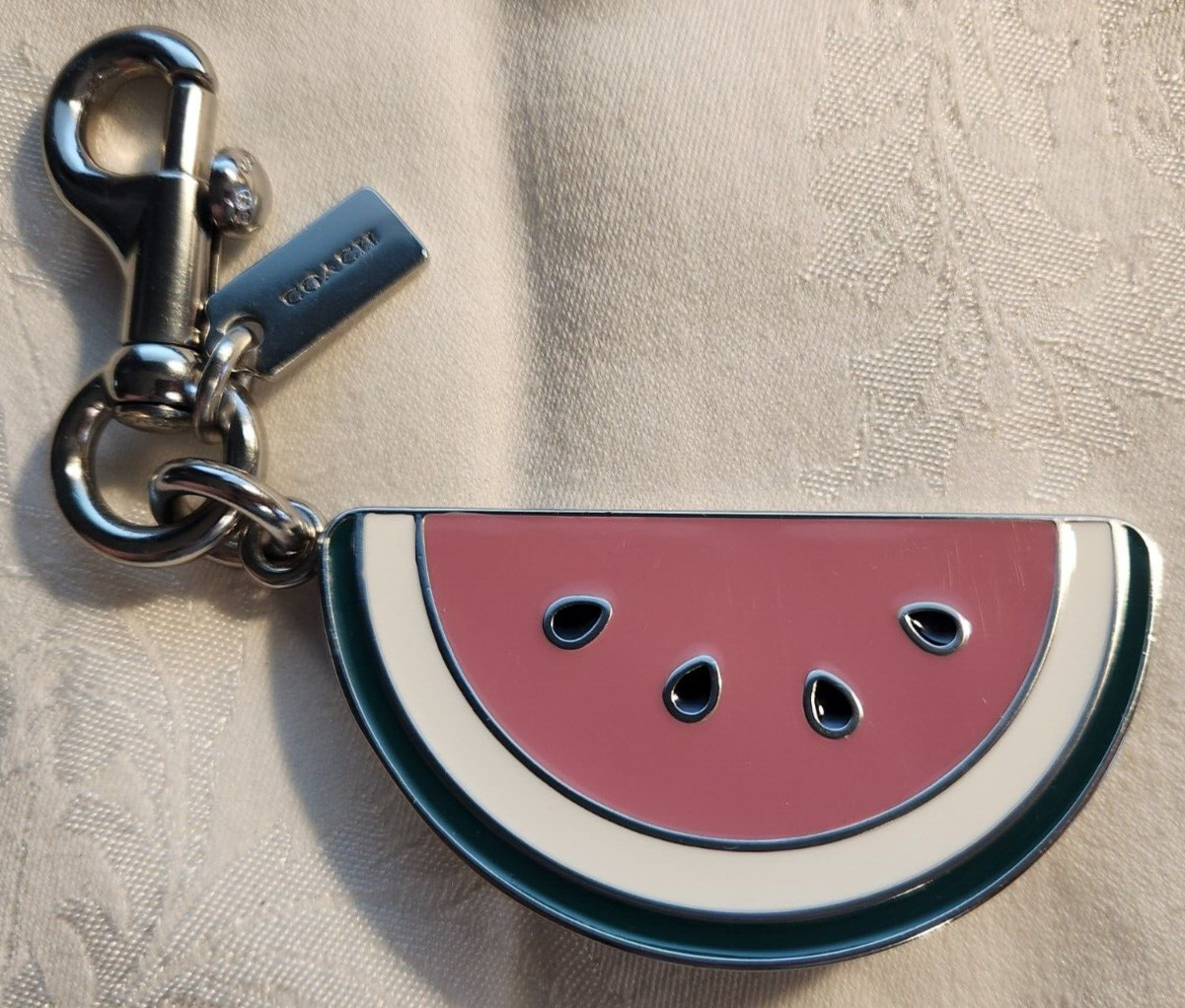 Coach Watermelon Slice/Wedge Key Chain/Charm Green Gl… - Gem