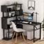 Tribesigns L-Shaped Corner Desk, Rotating Computer Desk with 5 Tier ...