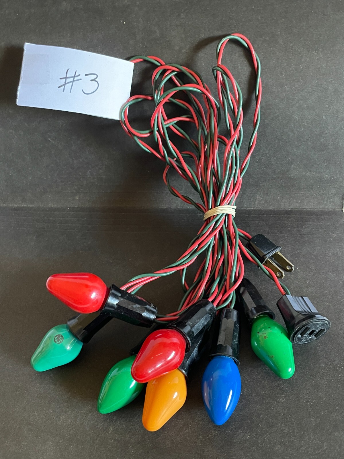 Gilbert Vintage Christmas C7 String Light Set 7ct Multi Red Green Cord ...