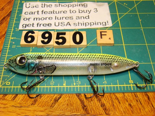 V6950 F HEDDON JIMMY HOUSTON SUPER SPOOK FISHING LURE | eBay
