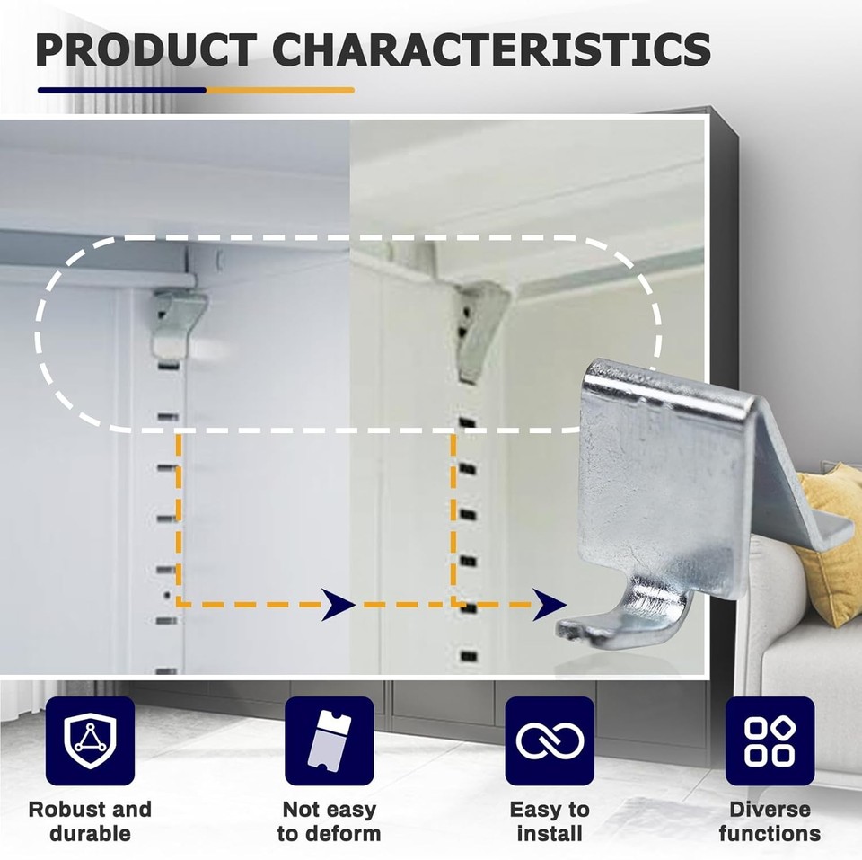 10-Pack Shelf Clips Compatible with Sandusky Metal Cabinets - Fits | eBay