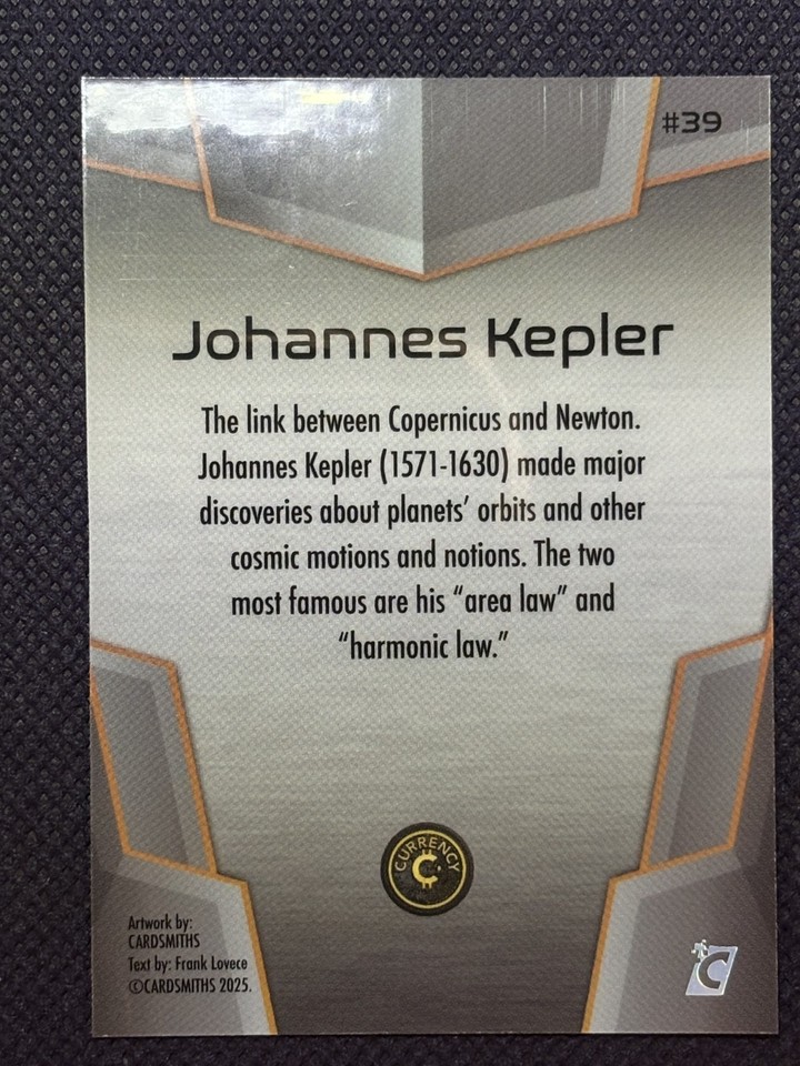 2025 Cardsmiths Space Galactic Matrix Holofoil - Johannes Kepler #39 ...
