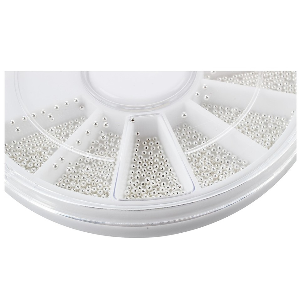 300pcs Caviar Micro Bille Perle Beads Or/Argent Nail Art Ongles ...