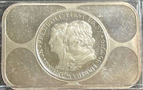 1 Oz .999 Silver President & First Lady George Martha Washington World ...