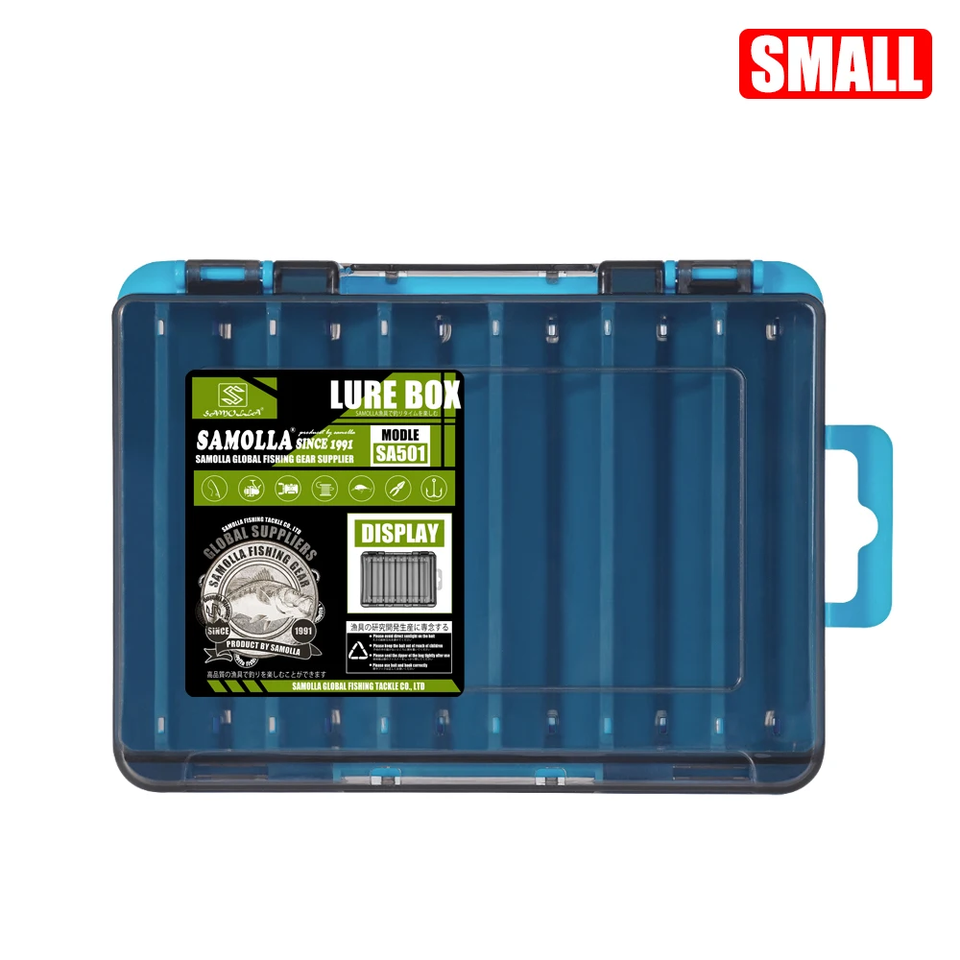 Double-Sided Compact Tackle Box Durable Organizer for Lure Hook Bait ...