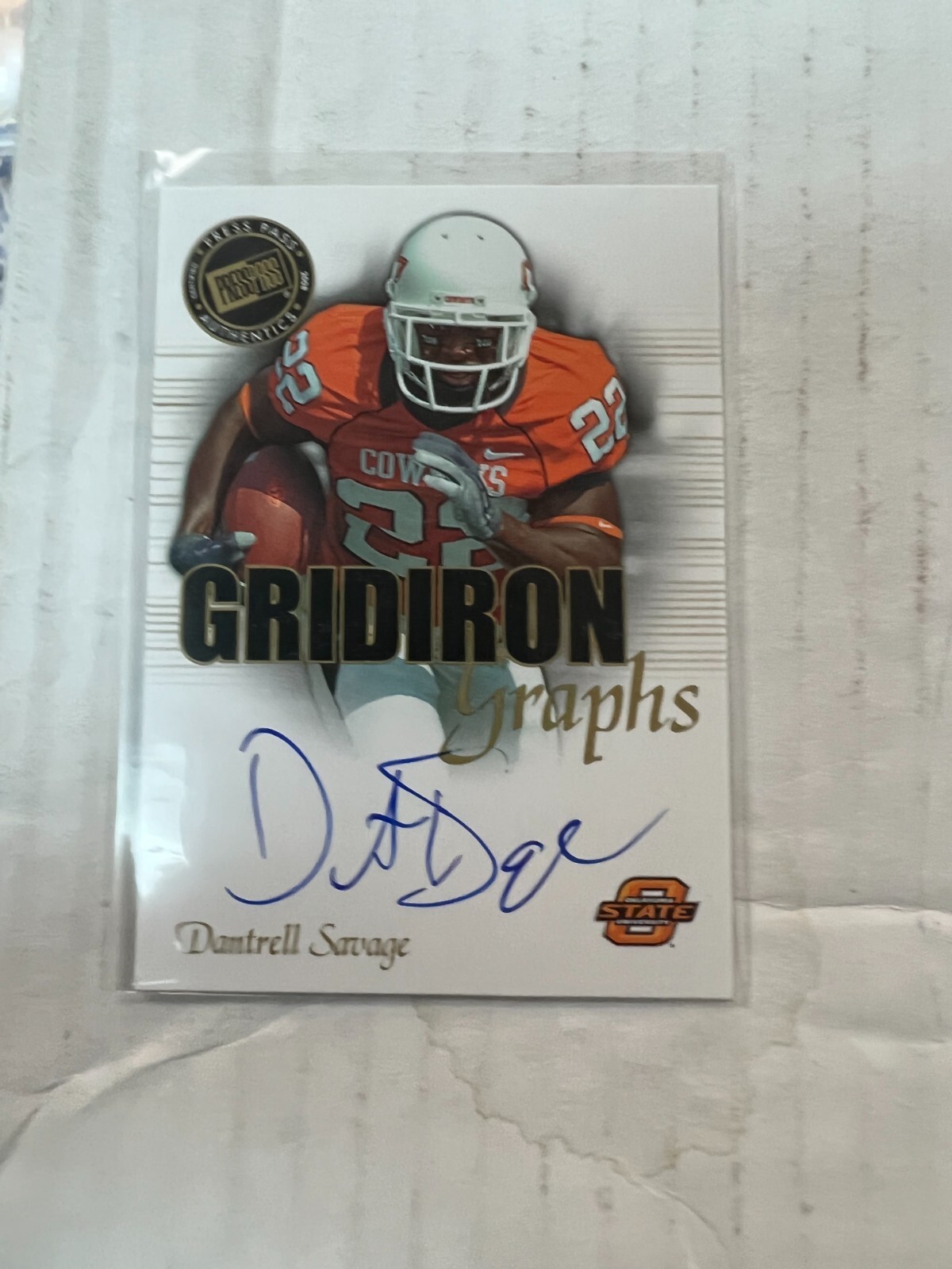 Dantrell Savage 2008 Gridiron Graphs Rookie Auto Card #GG-DS | eBay