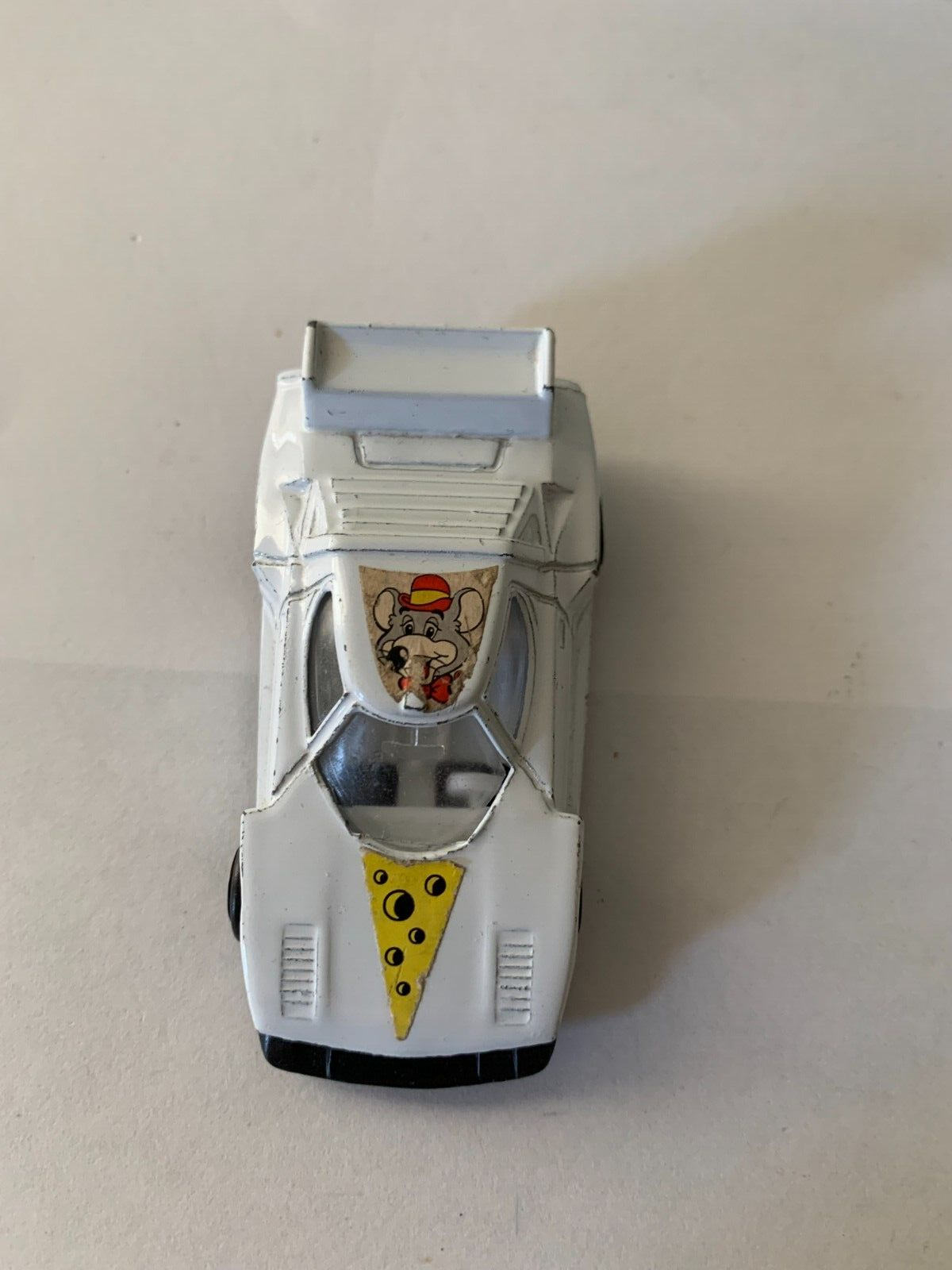 Chuck E Cheese Diecast Lamborghini Style Car White Cheese Chuck Head 1/ ...