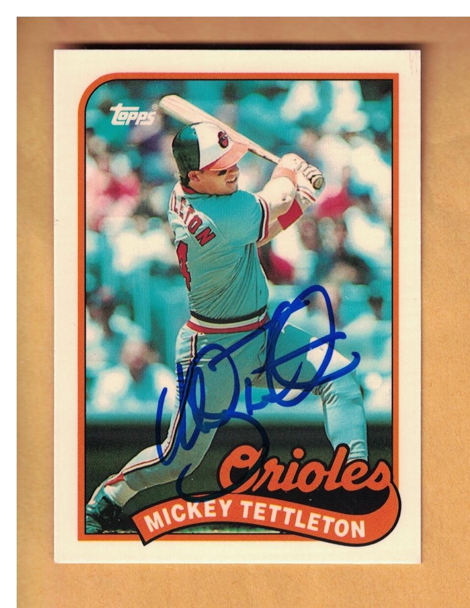 MICKEY TETTLETON AUTOGRAPHED 1989 TOPPS TIFFANY BASEBALL CARD SIGNED ...