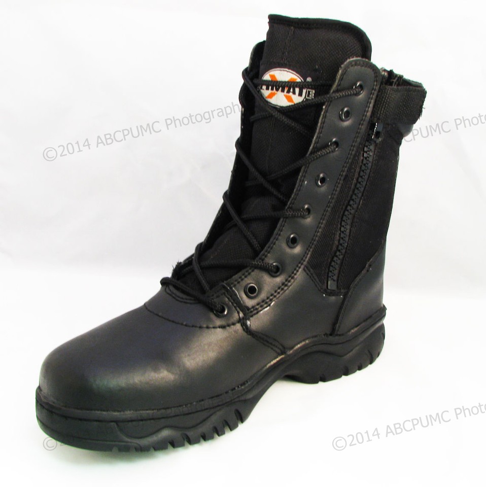 NIB Men's Tactical Boots 8" Black Combat Military Work Shoes Zipper ...