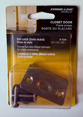 Prime-Line Drive-In Ball Catch Satin Nickel N 7334 Bullet Door Hardware ...