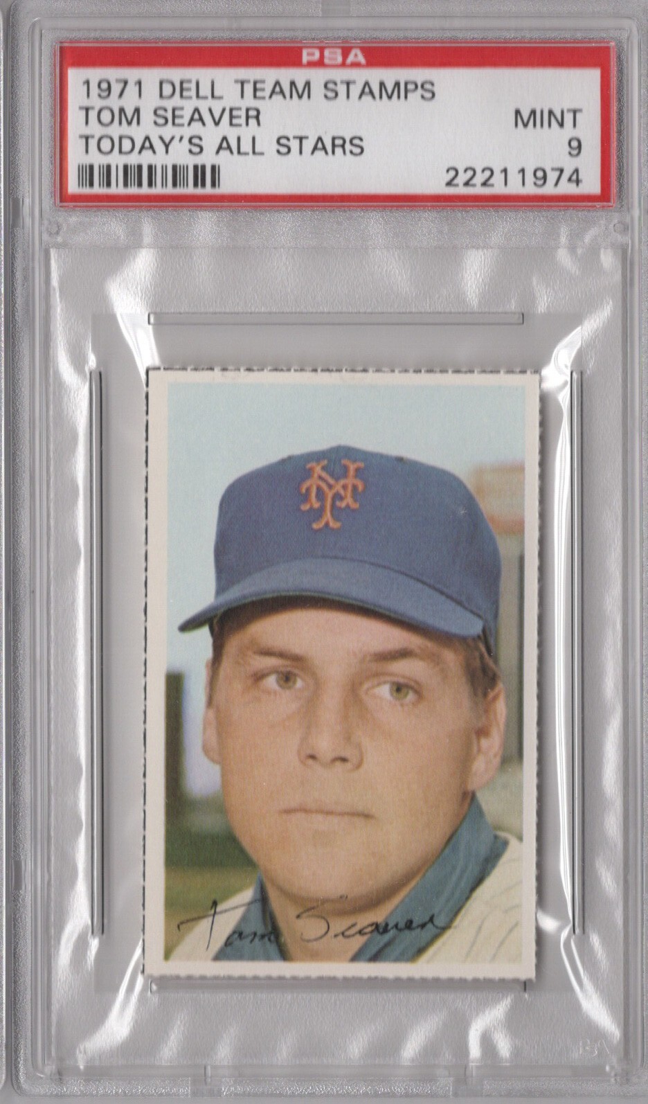 Tom Seaver 1971 Dell Team Stamps Today's All Stars PSA 9 Mint Graded ...