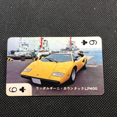 Lamborghini Countach LP400 Playing Card super car club 6 Japanese very ...