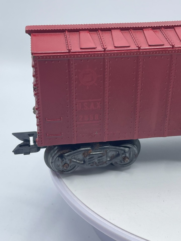 Vintage Marx No. 2858 U.S. Army Bureau of Ordinance Boxcar Red Train ...