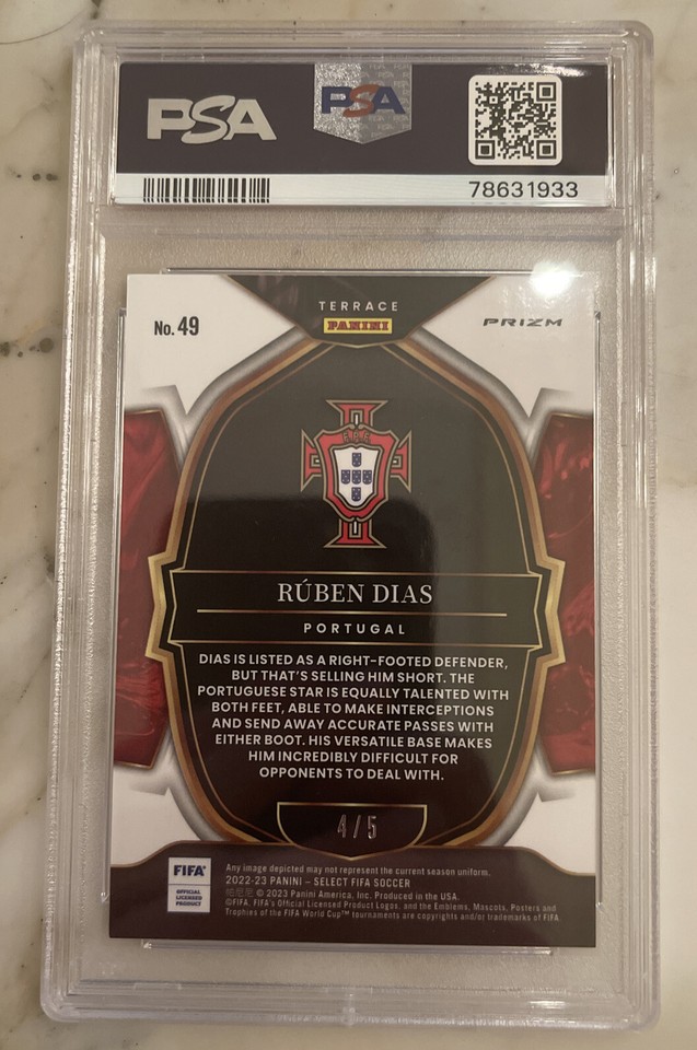 2022-23 Panini Select FIFA Ruben Dias Green /5 PSA 9 | eBay