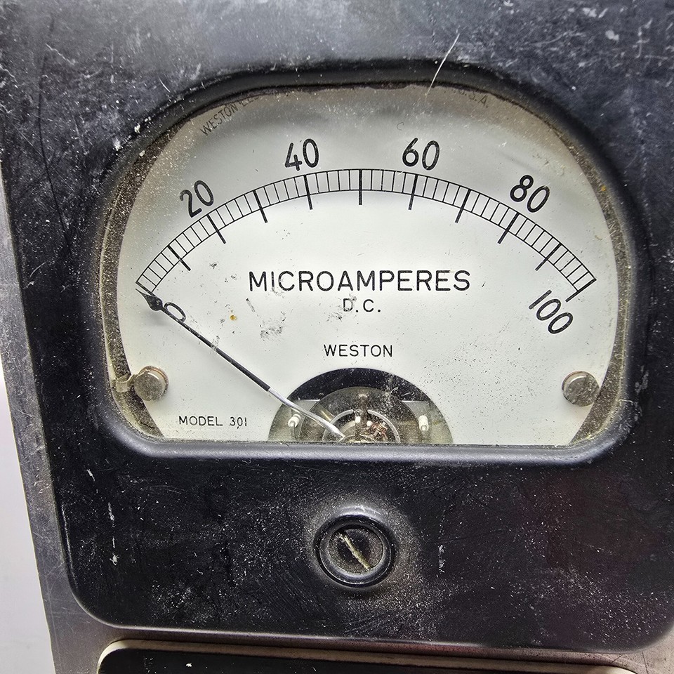 WESTON Model 301 Microamperes 0-100 DC Voltage Meter Gauge Electrical ...